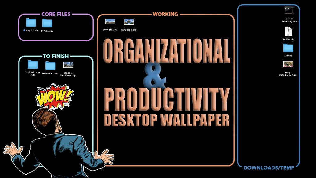 Organizational and Productivity Desktop Wallpaper - Cup O Code